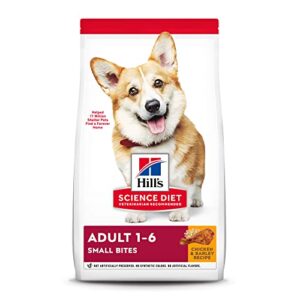 hill's science diet adult 1-6, adult 1-6 premium nutrition, small kibble, dry dog food, chicken & barley, 35 lb bag