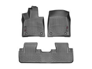 weathertech custom fit floorliners for lexus rx hybrid, rx - 1st & 2nd row (44886-1-2), black