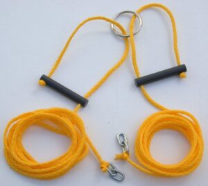 home court portable set guy line rope sets (yellow, pull-up style ropes)