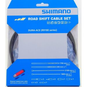 shimano dura-ace r9100 sp41 polymer-coated derailleur cable set, black