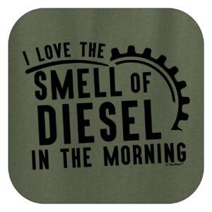 ThisWear Truck Driver Accessories I Love the Smell of Diesel in the Morning Trucker Hoodie Sweatshirt XL MlGrn Military Green