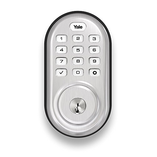 Yale Assure Lock with Z-Wave, Satin Nickel Smart Keypad Deadbolt Lock Works with Ring Alarm, Samsung SmartThings, (Hub Required, Sold Separately), ‎YRD216-ZW2-619