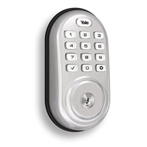 Yale Assure Lock with Z-Wave, Satin Nickel Smart Keypad Deadbolt Lock Works with Ring Alarm, Samsung SmartThings, (Hub Required, Sold Separately), ‎YRD216-ZW2-619