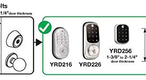 Yale Assure Lock with Z-Wave, Satin Nickel Smart Keypad Deadbolt Lock Works with Ring Alarm, Samsung SmartThings, (Hub Required, Sold Separately), ‎YRD216-ZW2-619