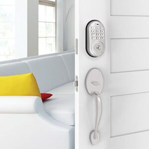 Yale Assure Lock with Z-Wave, Satin Nickel Smart Keypad Deadbolt Lock Works with Ring Alarm, Samsung SmartThings, (Hub Required, Sold Separately), ‎YRD216-ZW2-619