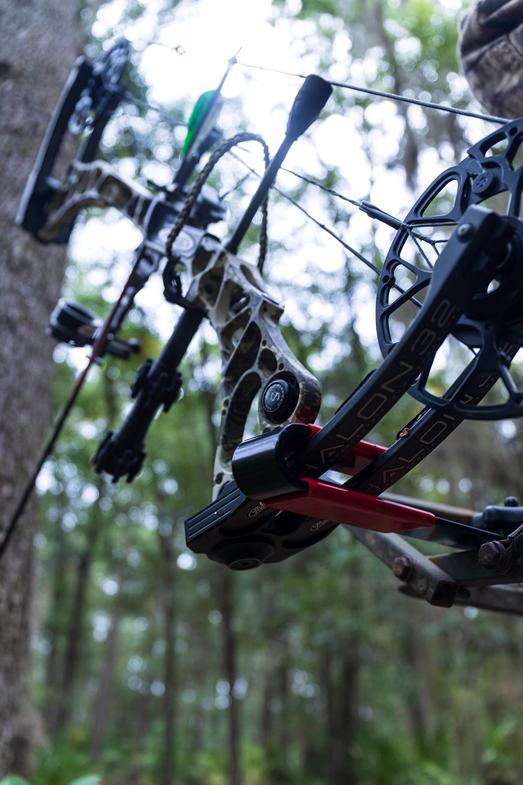 My Bow Buddy Regular Hang-On Buddy Tree Stand Bow Holder | Steel Bow Holder for Tree Stand with Rubber Grip | Works as a Compound or Crossbow Stand | Bow Holder Archery Stand with Quick Attach Knobs