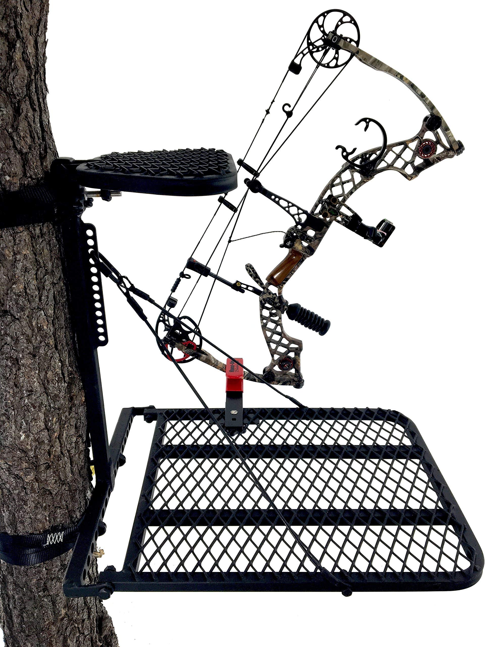 My Bow Buddy Regular Hang-On Buddy Tree Stand Bow Holder | Steel Bow Holder for Tree Stand with Rubber Grip | Works as a Compound or Crossbow Stand | Bow Holder Archery Stand with Quick Attach Knobs