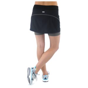 Alex + Abby Women's Plus-Size Pursuit Skort - Golf Tennis Run 2X Black/Steel