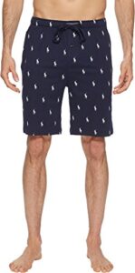 polo ralph lauren underwear men's jersey knit sleep shorts, cruise navy, blue, graphic, s