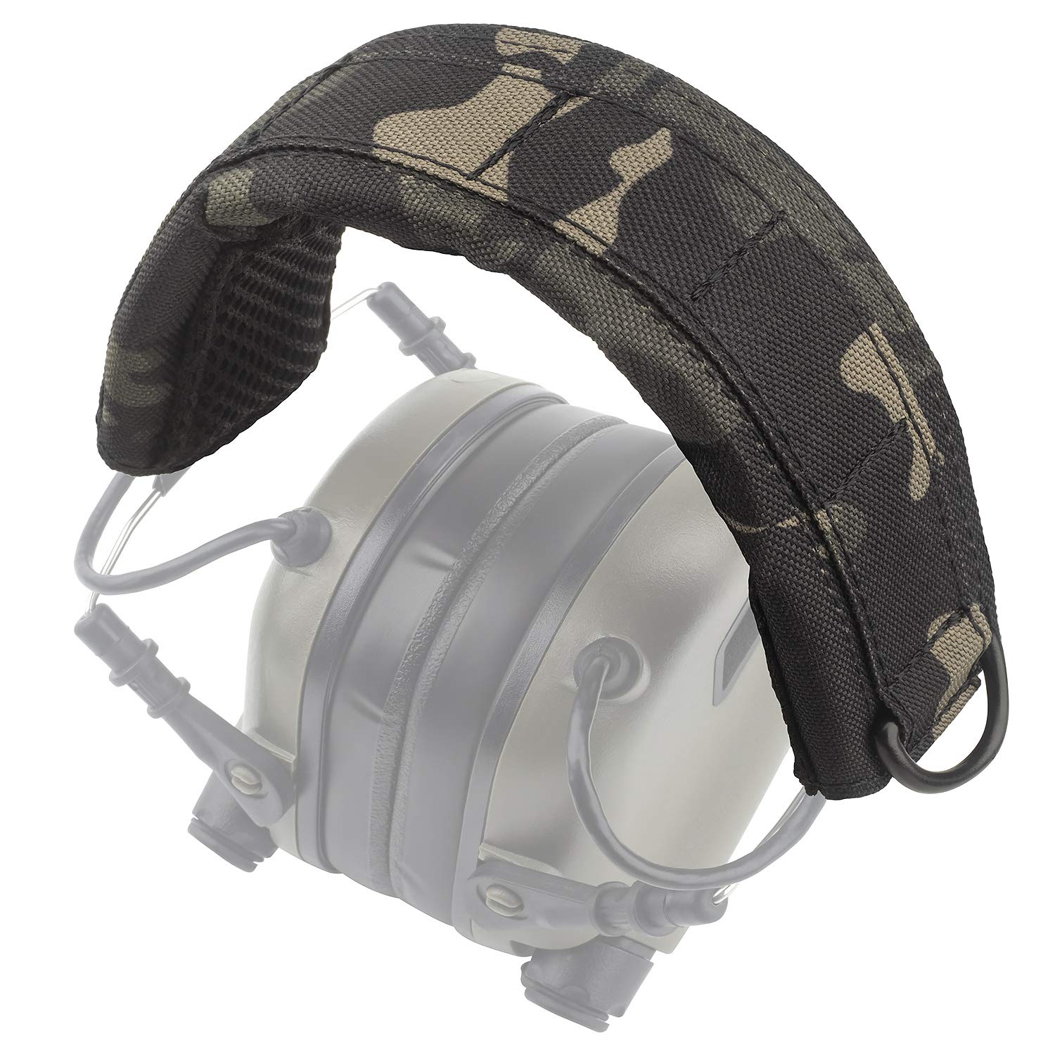 OPSMEN Headband Advanced Modular Headset Cover Fit for All General Tactical Earmuffs Accessories Upgrade Bags Case Multicam Black