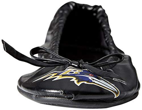 FOCO Baltimore Ravens Exclusive Team Logo Flats With Clutch Extra Large