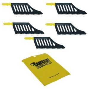 5 x sabrecut jssc2074_5 t shank hcs wood flush cutting dt2074 jigsaw blades for dewalt, bosch and many others