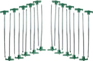 se heavy-duty metal tent pegs stake set - 20-pack, 10.5" galvanized steel pegs for secure anchoring in various terrains - 9nrc10-20