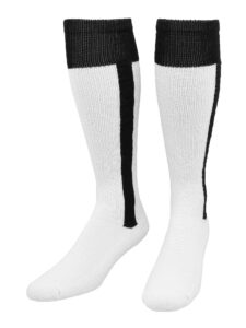 tck 2-n-1 premium baseball stirrup socks (black, small)