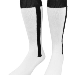 TCK 2-n-1 Premium Baseball Stirrup Socks (Black, Small)