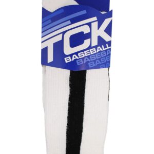 TCK 2-n-1 Premium Baseball Stirrup Socks (Black, Small)