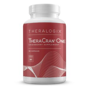 theralogix theracran one cranberry capsules - 90-day supply - cranberry supplement for men & women - cranberry pills to support urinary tract health* - 36mg pacs per capsule - nsf certified - 90 caps