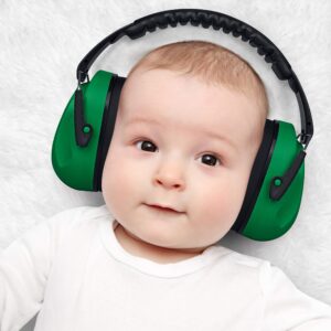 HEARTEK Noise Cancelling Headphones for Kids & Toddlers - Hearing/Ear Protection Dark Green