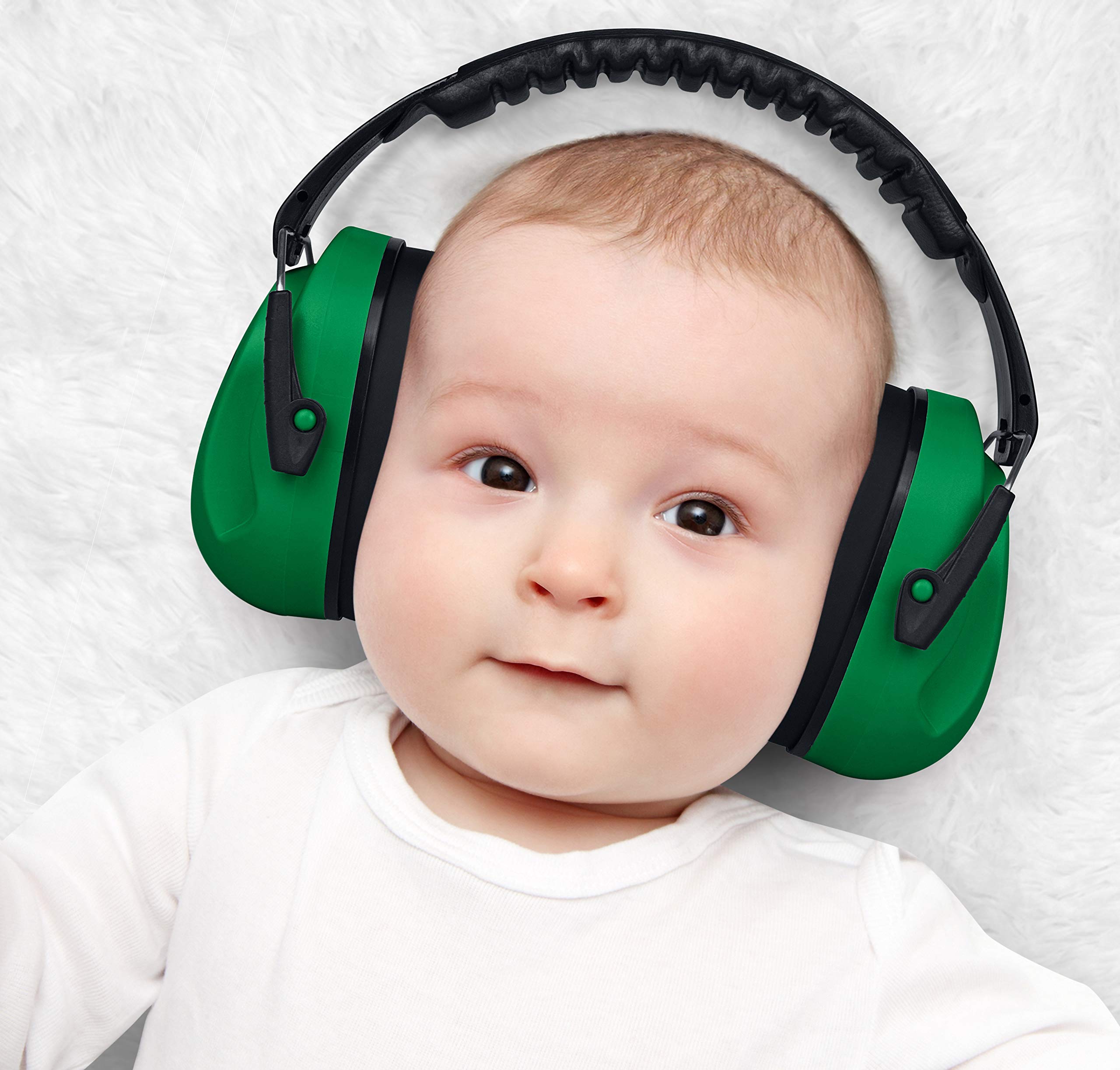 HEARTEK Noise Cancelling Headphones for Kids & Toddlers - Hearing/Ear Protection Dark Green