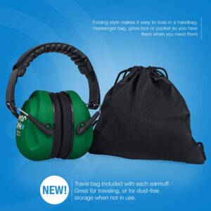 HEARTEK Noise Cancelling Headphones for Kids & Toddlers - Hearing/Ear Protection Dark Green