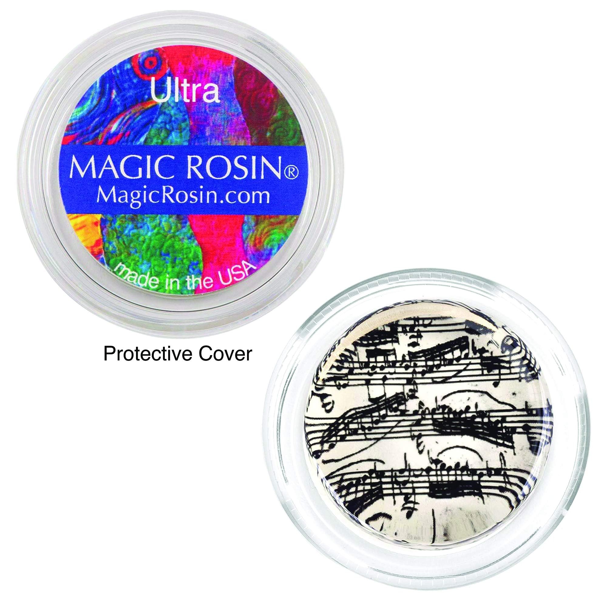 Magic Rosin Ultra Bach Manuscript - Professional Grade Instrument Rosins for Cello and Bass - Excellent Grip - Delivers a Clear Complex Tone - Transparent Low Dust Pine Bow Rosin - USA Made