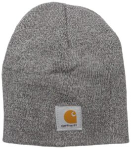 carhartt men's knit beanie, heather grey/coal heather, one size