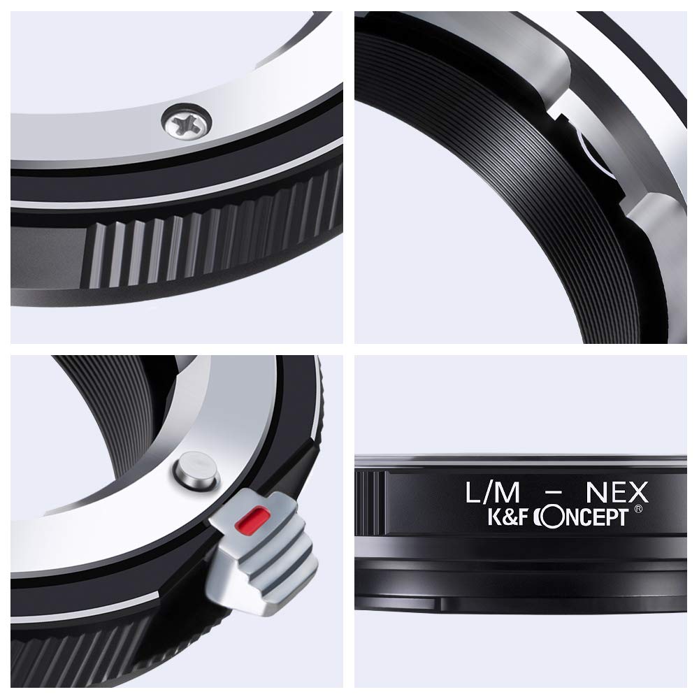 K&F Concept LM to NEX Adapter Compatible with Leica M Lens to Sony Alpha Nex E-Mount Camera Lens Mount Adapter