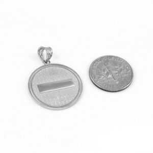 Religious Jewelry Sterling Silver Holy Communion Round Medal Charm Pendant