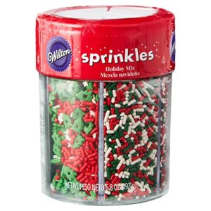 wilton holiday mix 6 cell sprinkles