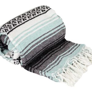 Canyon Creek Authentic Mexican Yoga Falsa Blanket (Sea Green)