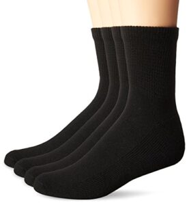 dr. scholl's men's 4 pack diabetic and circulatory non binding ankle socks, black, shoe size: 7-12