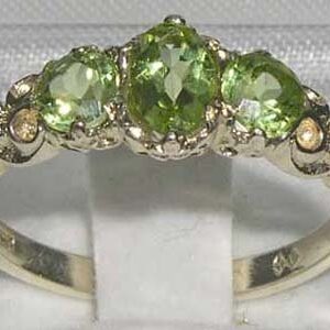 LetsBuyGold 925 Sterling Silver Natural Peridot Womens Promise Ring - Size 6.5