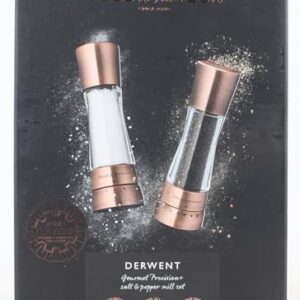 Cole & Mason Gourmet Precision Derwent Salt and Pepper Mill Gift Set, Stainless Steel, Copper, 190 mm