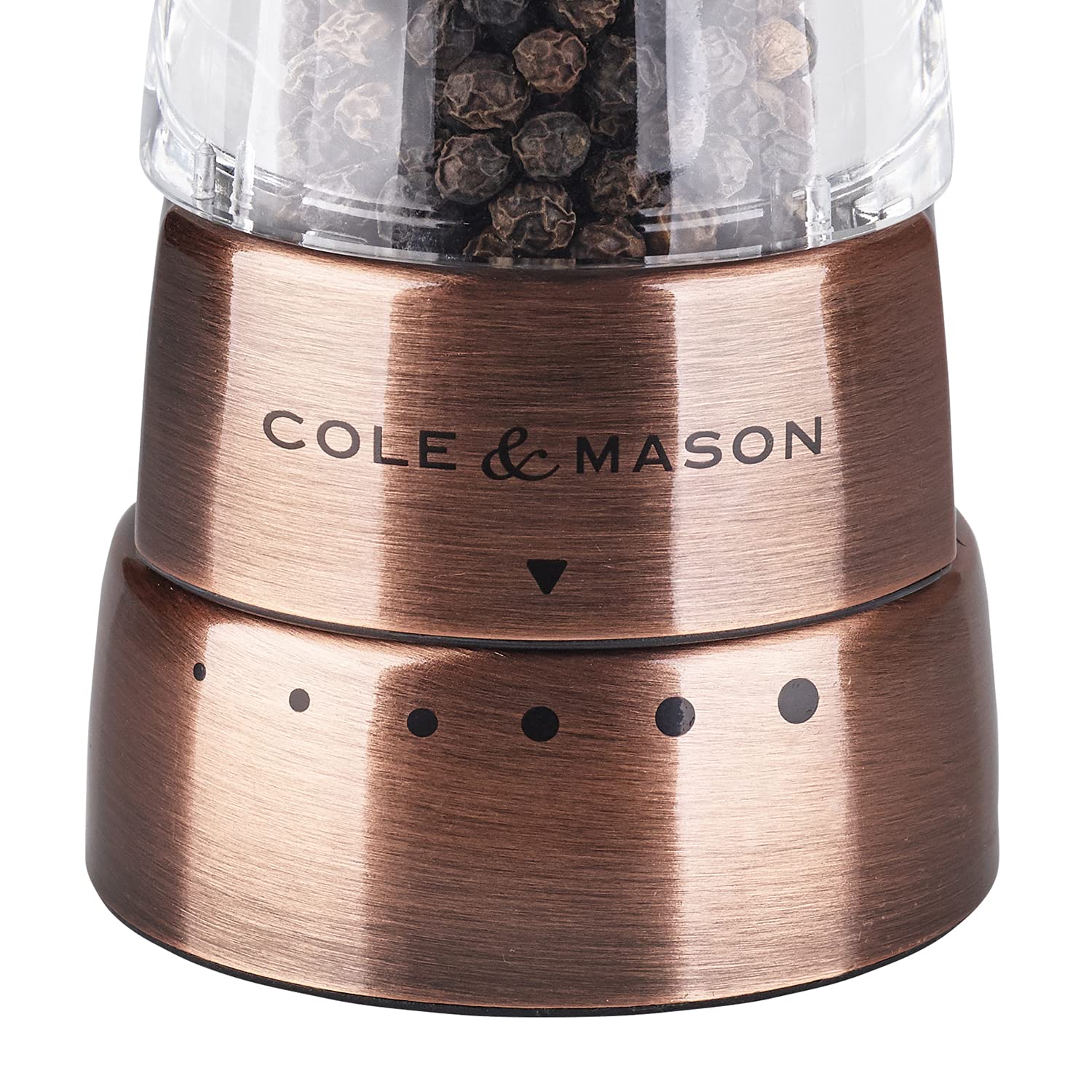 Cole & Mason Gourmet Precision Derwent Salt and Pepper Mill Gift Set, Stainless Steel, Copper, 190 mm