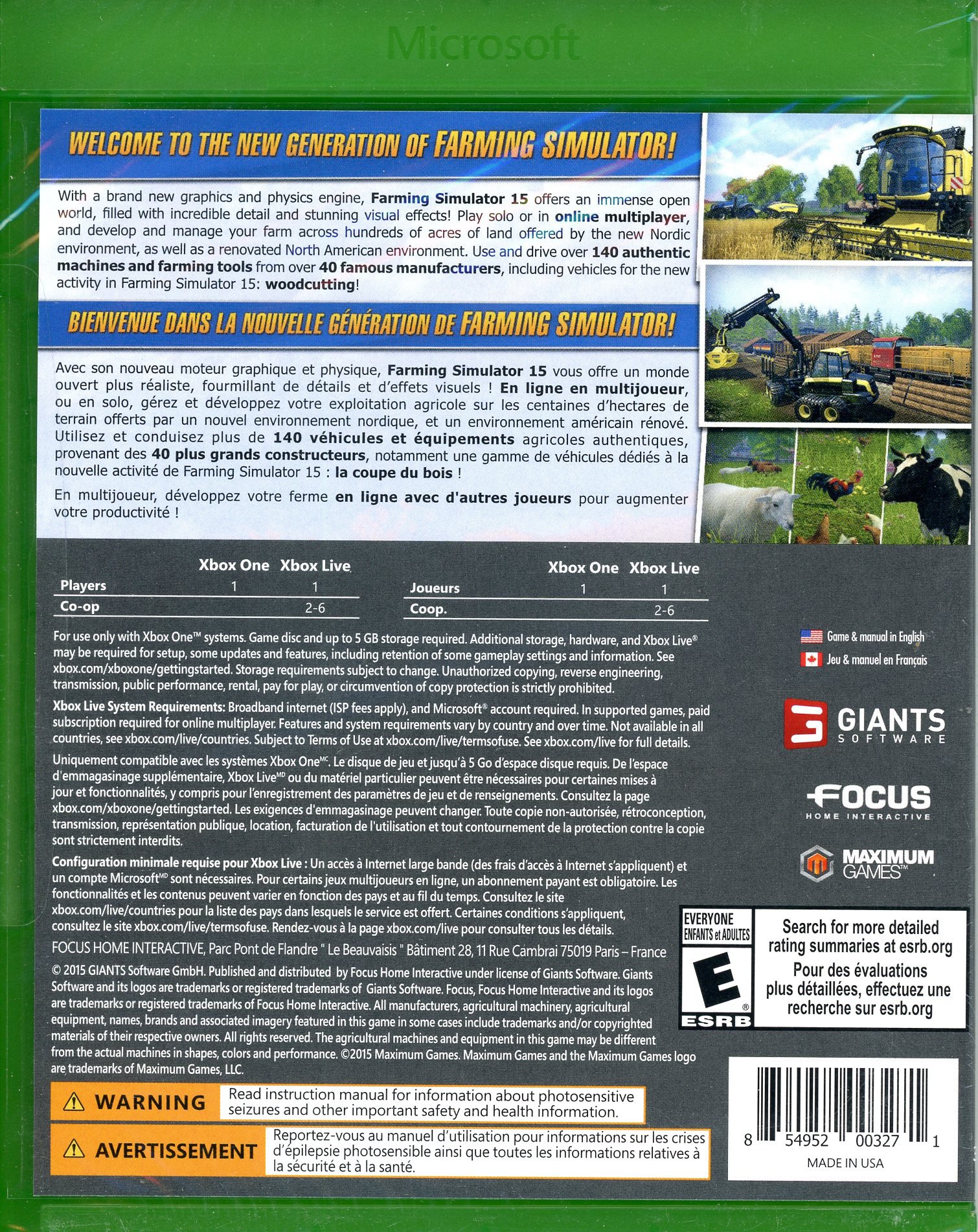 Farming Simulator 15 - Limited Edition w/ Bonus DLC Lamborghini Nitro 120 Tractor