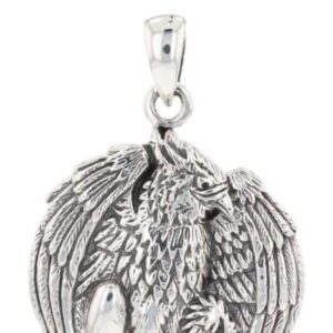 Jewelry Trends Sterling Silver Gryphon Griffin Gargoyle Pendant by Artist Jody Bergsma