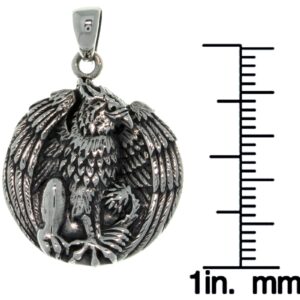 Jewelry Trends Sterling Silver Gryphon Griffin Gargoyle Pendant by Artist Jody Bergsma