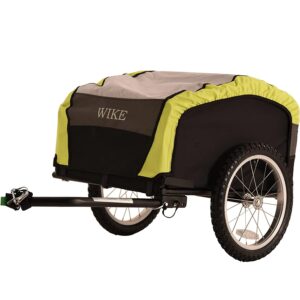 wike city cargo bicycle trailer - black/lime