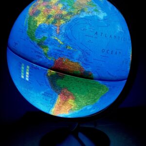 Replogle Odessa - Blue Ocean 2-way Map, Illuminated World Globe, Raised Relief, Up-to-Date Cartography, Made in USA(12"/30cm diameter)