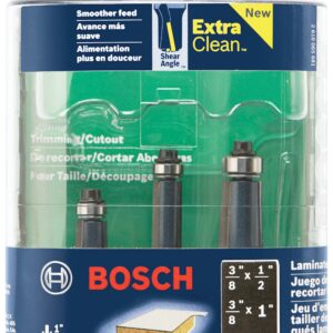 Bosch RBS020SXW 3 Pc. Laminate Trim Router Bit Set