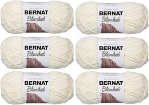 bernat blanket yarn, 5.3oz, 6-pack (vintage white)