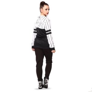 Alexandra Collection Womens Get Hype Hip Hop Long Sleeve Dance Shirt Black/White Medium