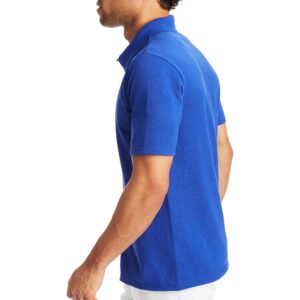 Hanes Men's Short Sleeve X-Temp W/ FreshIQ Polo, Deep Royal, 3X-Large