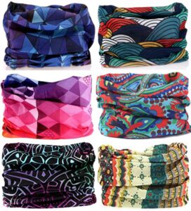 kalily 6pcs headband bandana - face shield mask headwrap scarf neck gaiter hair band