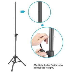 Neewer NW002-1 Wind Screen Bracket Stand with Aluminum Tube, Non-slip Feet, Adjustable Height, 65.2 inches/165.5 centimeters Stand Suitable for Supporting Acoustic Isolation Shield in Studio (Black)