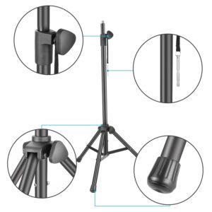 Neewer NW002-1 Wind Screen Bracket Stand with Aluminum Tube, Non-slip Feet, Adjustable Height, 65.2 inches/165.5 centimeters Stand Suitable for Supporting Acoustic Isolation Shield in Studio (Black)