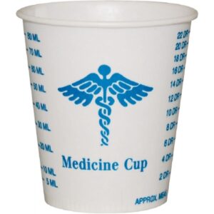 solo foodservice r3-43107 medicine design wax coated paper graduated cup 3 oz., 100 count