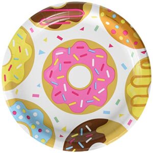 creative converting donut 9 inch lunch dinner plates, 9", multicolor