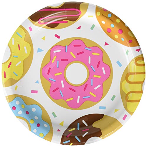 Creative Converting Donut 9 Inch Lunch Dinner Plates, 9", Multicolor