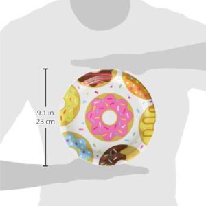 Creative Converting Donut 9 Inch Lunch Dinner Plates, 9", Multicolor